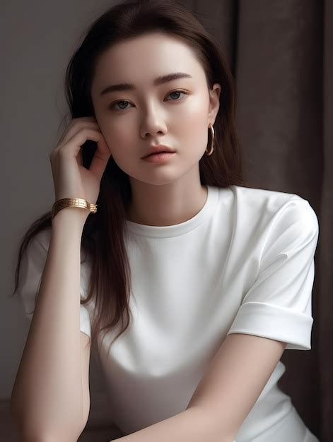 Premium Ai Image 1 Beautiful Eurasien Fashion Models Delicate