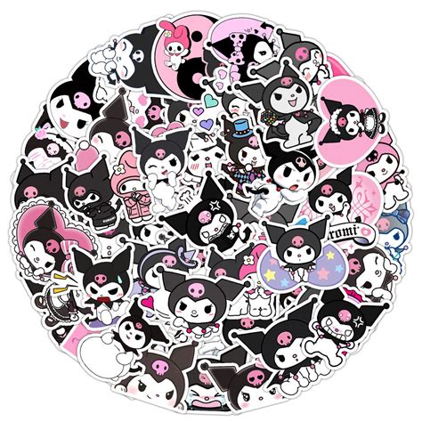 Yandp Adesivos De Kuromi Desenho Animado Autocolantes À Prova DÁgua