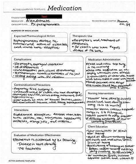 Active Learning Template Alendronate 2 NR341 Studocu