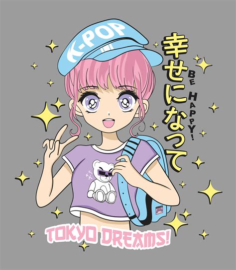 Bügelbild Manga Anime Mädchen Tokyo Dreams K Pop Bb0450 Vom Bügelfuchs®