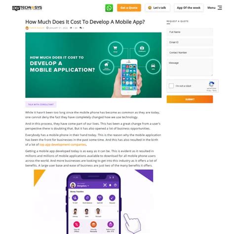 Mobile App Development Cost In 2024 Dev Technosys Pdf