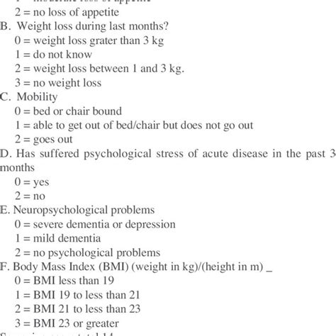 Pdf Screening For Malnutrition In Elderly Acute Medical Patients The