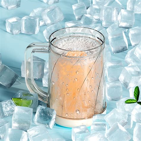 Freezer Ice Beer Mugs Drinking Glasses Double Wall Gel Frosty Beer