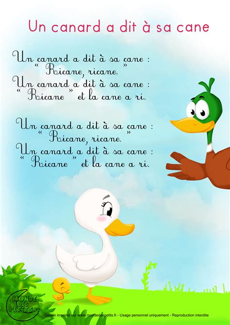 Un canard a dit à sa cane Titounis
