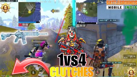 Bgmi 1v4 Clutches In Conqueror Tier 1vs4 Highlights Negotiousyt