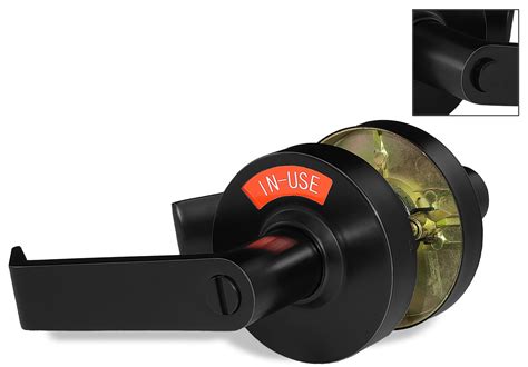 Ada Privacy Indicator Lock And Lever In Matte Black Finish Vizilok®