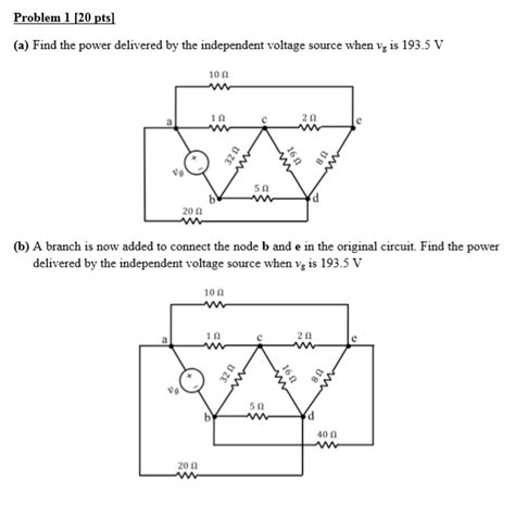 solved problem 1 [20 pts] a find the power delivered by