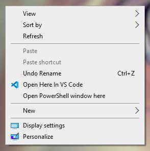 Right Click And Open The Folder With VSCODE