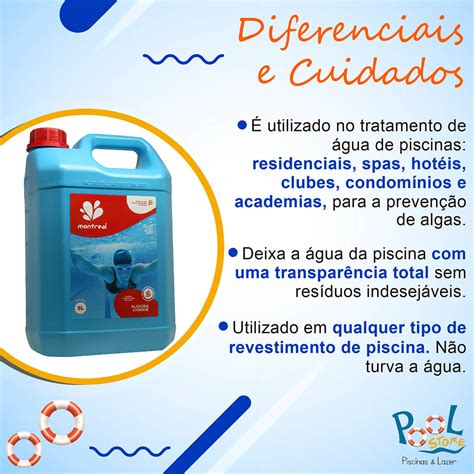 Algicida Choque Montreal 5 Litros Pool Store Piscinas Lazer