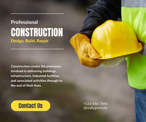 Page Free And Customizable Construction Templates