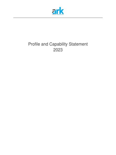 Profile And Capability Statement Updated 2023 06 20 Pdf Accounting
