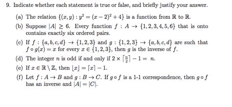 solved indicate whether each statement is true or false and