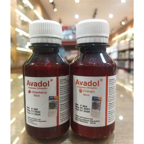 Avadol Suspension 250mg 5ml Orange Strawberry 90ml Shopee Malaysia