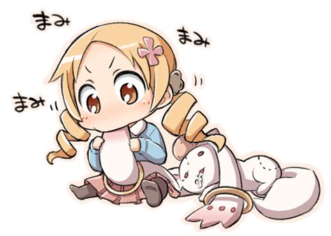Tomoe Mami And Kyubey Mahou Shoujo Madoka Magica Drawn By Gunjima