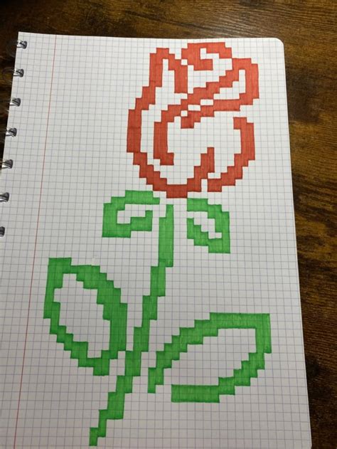 Graph Paper Drawing Flower At Lydia Christopher Blog