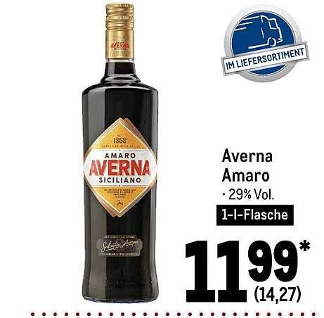 Averna Amaro Angebot bei METRO - 1Prospekte.de