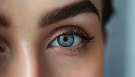 Eyelash Extension Procedure Beautiful Female Eyes With Long Lashes