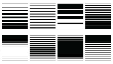 추상적인 줄무늬 이음새가 없는 하프톤 패턴 또는 테두리가 설정되어 있습니다 블랙 팝 아트 그라데이션 그래픽 디자인 요소 음영