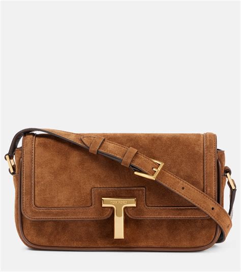 Wallis Mini Suede Crossbody Bag In Brown Tom Ford Mytheresa