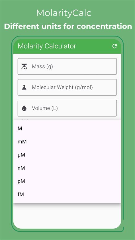 Molaritycalc Free Molarity Calculator App On Amazon Appstore