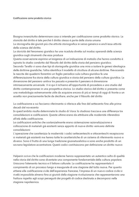 La Codificazione Del Diritto Fra Storia Tecnica E Tendenza Docsity