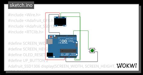 Ssd1306 Usage Wokwi ESP32 STM32 Arduino Simulator