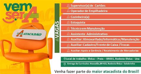 Atacadão abre vagas de emprego para a nova loja em Ilhéus saiba como