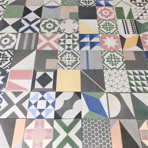 Handmade Patchwork Multi Coloured Patchwork Tiles Tile Patterns
