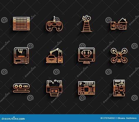 Set Line 3d Scanning System Electronic Computer Components Motherboard