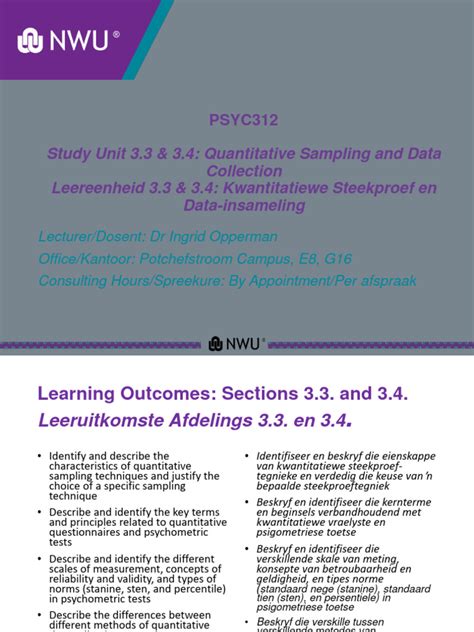 Psyc312 Su3 Lec9 Quant Sampling Data Collection Pdf Pdf Psychometrics Level Of Measurement