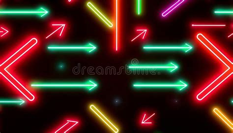 Neon Arrow Maze Background Abstract Design Glowing Path Futuristic