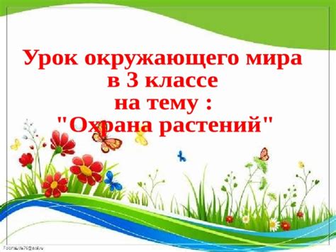 Окружающий мир 3 класс презентация охрана растений 3 класс