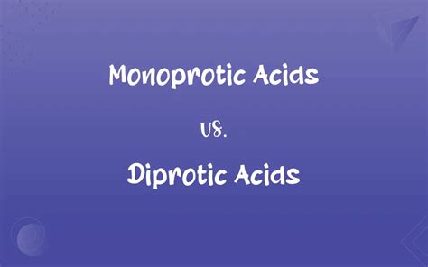 Monoprotic Acids Vs Diprotic Acids Whats The Difference