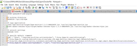 Feature #70: BD BPM - Docker - Create docker image - Development ...