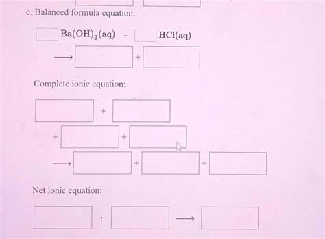 Solved Topics Write The Balanced Formula Complete Ionic