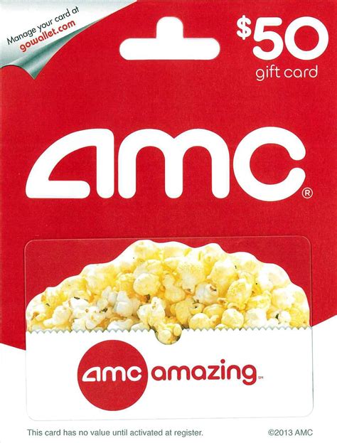 Amc Theatres Physical T Card Classic Popcorn T Cards