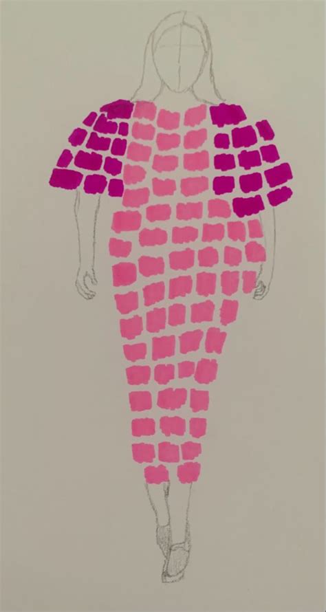 Pattern Mark Making To Describe The Body And Garments WK Textiles Fashion Garment Mark
