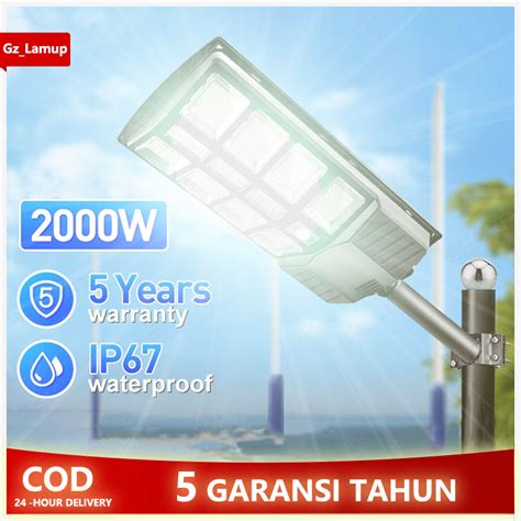 Jual W Lampu Surya Solar Light Garansi Tahun Lampu Jalan Tenaga Surya Lampu Solar Cell