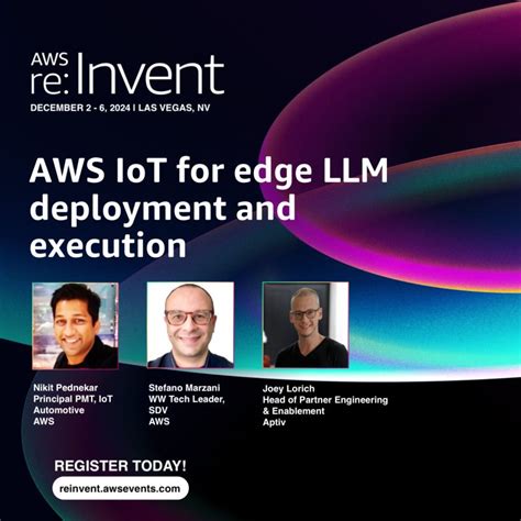 Nikit Pednekar On Linkedin Awsreinvent Aws Iot Iotgreengrass Genai Sdv