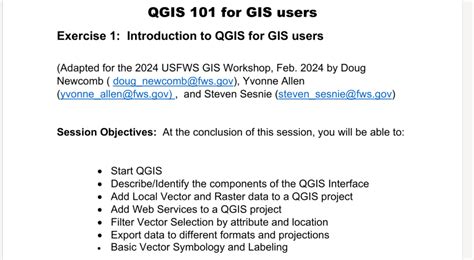 QGIS Tutorial From USFWS QGIS US