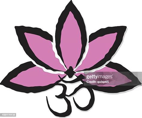 Lotus Flower With Om Symbol Photos And Premium High Res Pictures