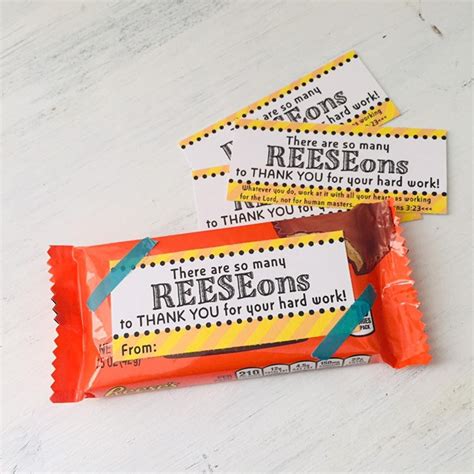 Printable Reese S Gift Tags Coworker Employee Boss Etsy Volunteer