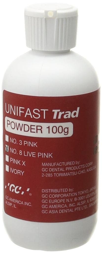 Gc 339105 Unifast Traditional Quick Set Powder 8 Live Pink 100gm Mvp