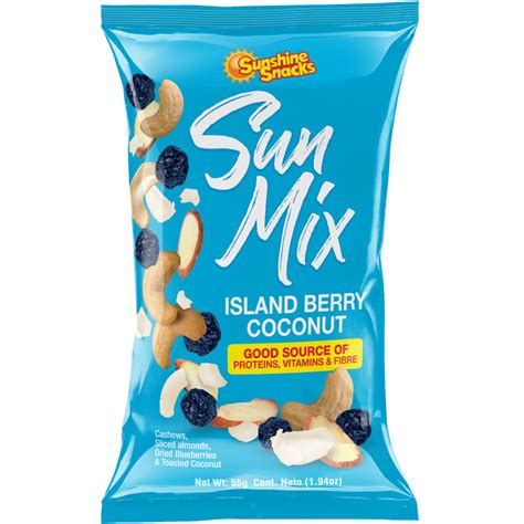 Sunshine Snacks Island Berry Coconut 55g Carib Import And Export Inc