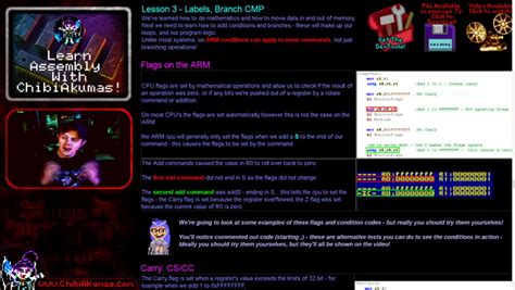 learn arm assembly lesson 3 labels branch cmp