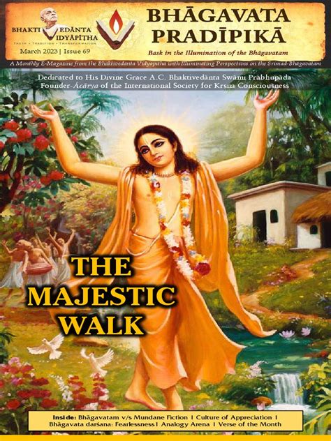 Bhagavata Pradipika Issue 69 The Majestic Walk 2023 03 Pdf Bhagavata Purana Bhakti