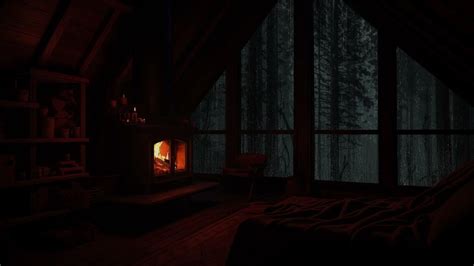 아늑한 벽난로와 빗소리가 있는 다락방 🏡 수면 공부 휴식을 위한 자연 소리 💤 Youtube