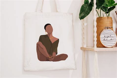 Black Woman Wall Art Digital Print Boho Decor Abstract Art Print Printable Art Minimalist