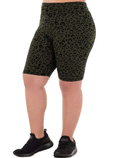 Athletic Works Womens Plus Printed Core Active Bike Short