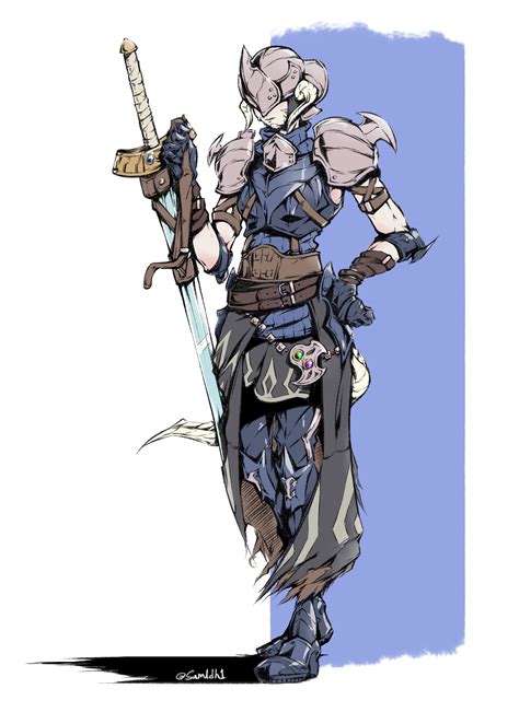 Au Ra Dark Knight Soldier ~ By Me Rffxiv
